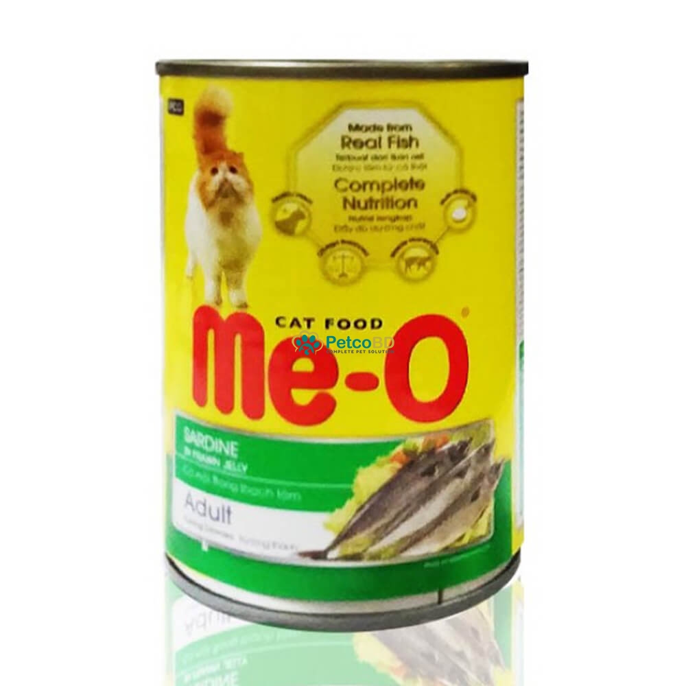 Me O Adult Sardine in Prawn Jelly Cat Food 400gm - Petco BD