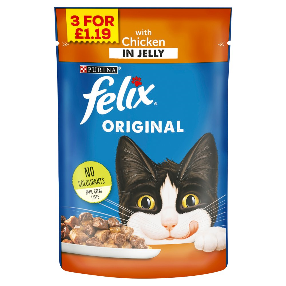 Purina Felix Original Chicken In Jelly Pouch 100gm Uk - Petco BD