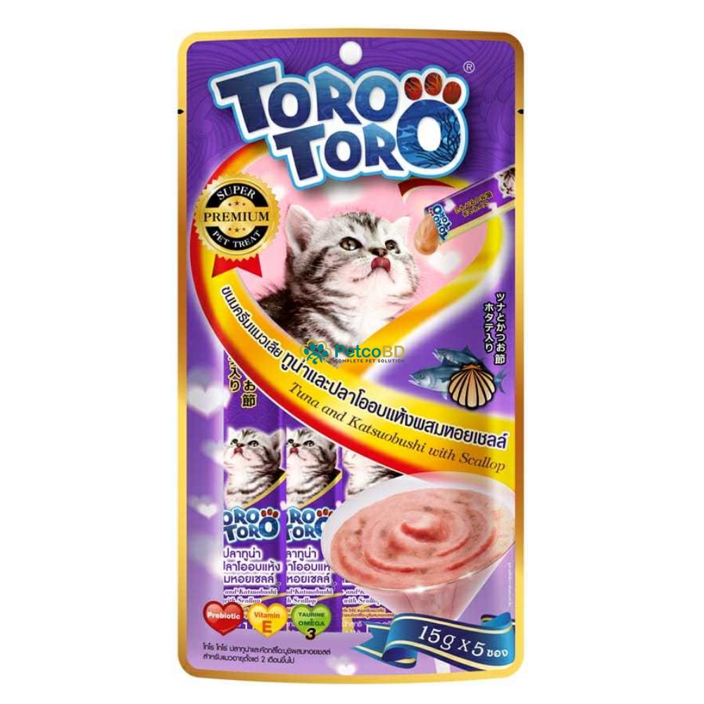 Toro Toro Likable Creamy Cat Treat - Tuna & Katsuobushi with Scallop ...