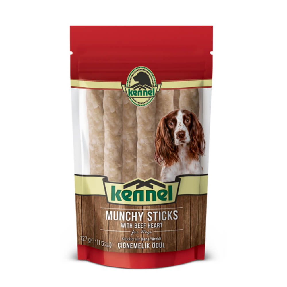 Kennel Dog Chew Munchy Sticks with Beef Heart 127g (12.5cm X 15pcs ...