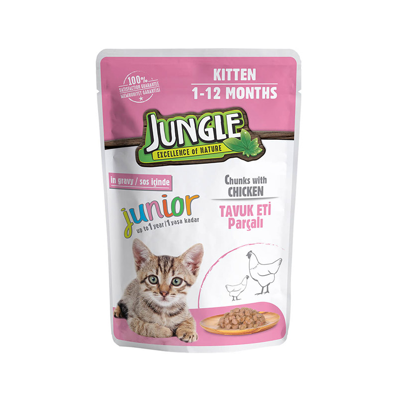Jungle Kitten Pouch - Chunks With Chicken - Petco BD