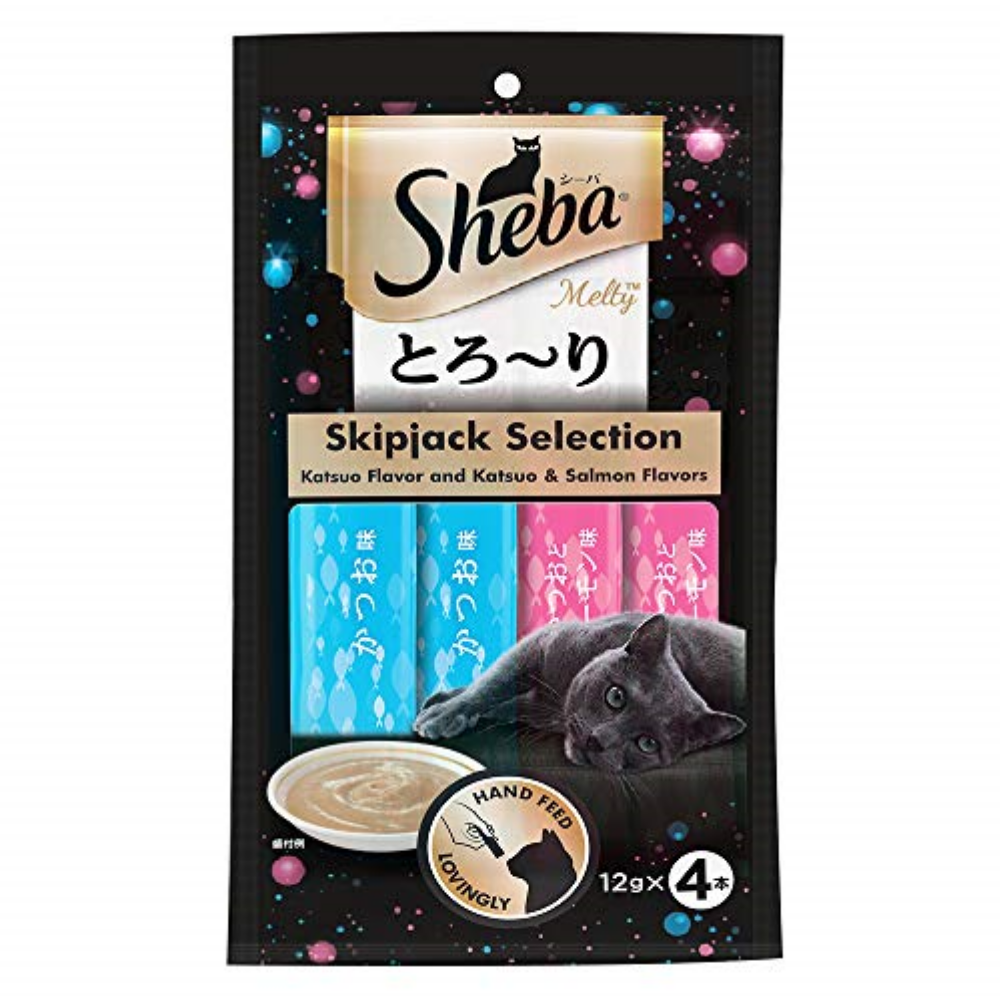 Sheba Melty Katsuo & Salmon Flavors Cat Treats (4 pcs)12gm - Petco BD