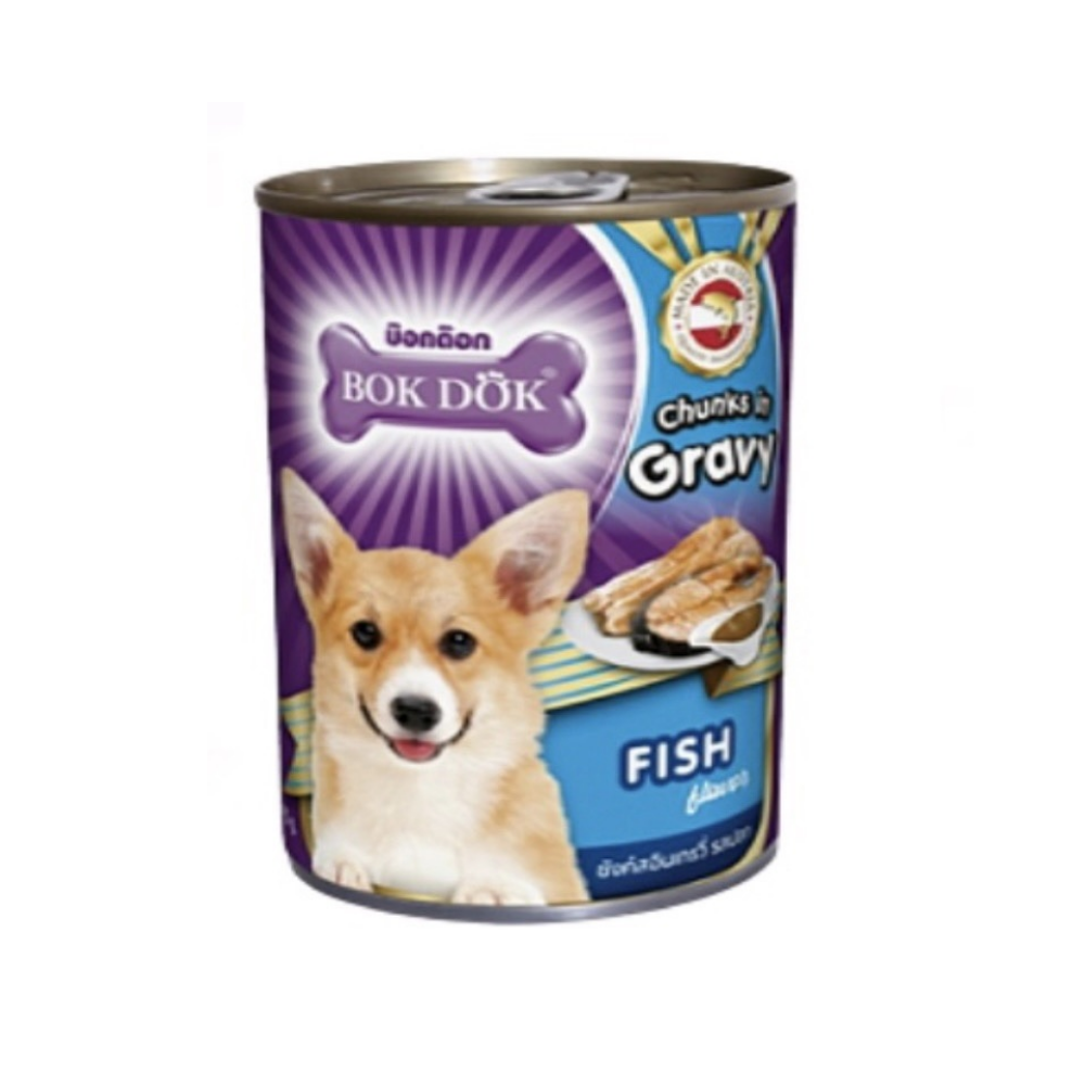 Bok Dok Dog Can Fish Chunks in Gravy 415g - Petco BD