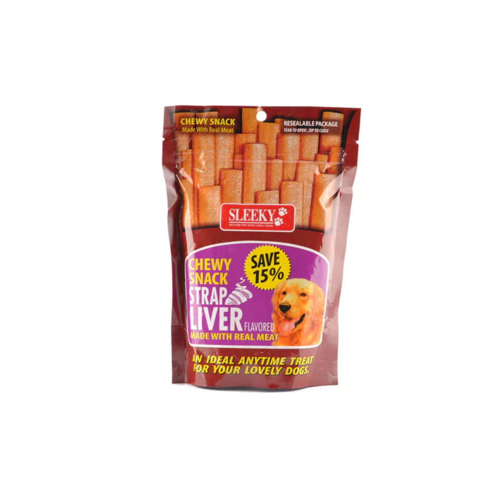 Sleeky Chewy Snack Strap Liver Flavored Save 15% - Petco BD