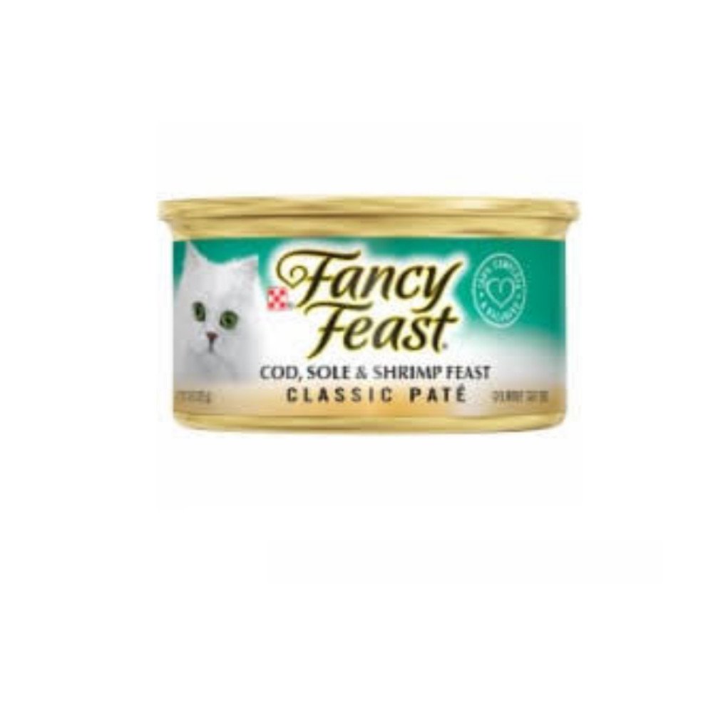 Fancy Feast Classic Pate Cod ,Sole & Shrimp Feast 85g - Petco BD