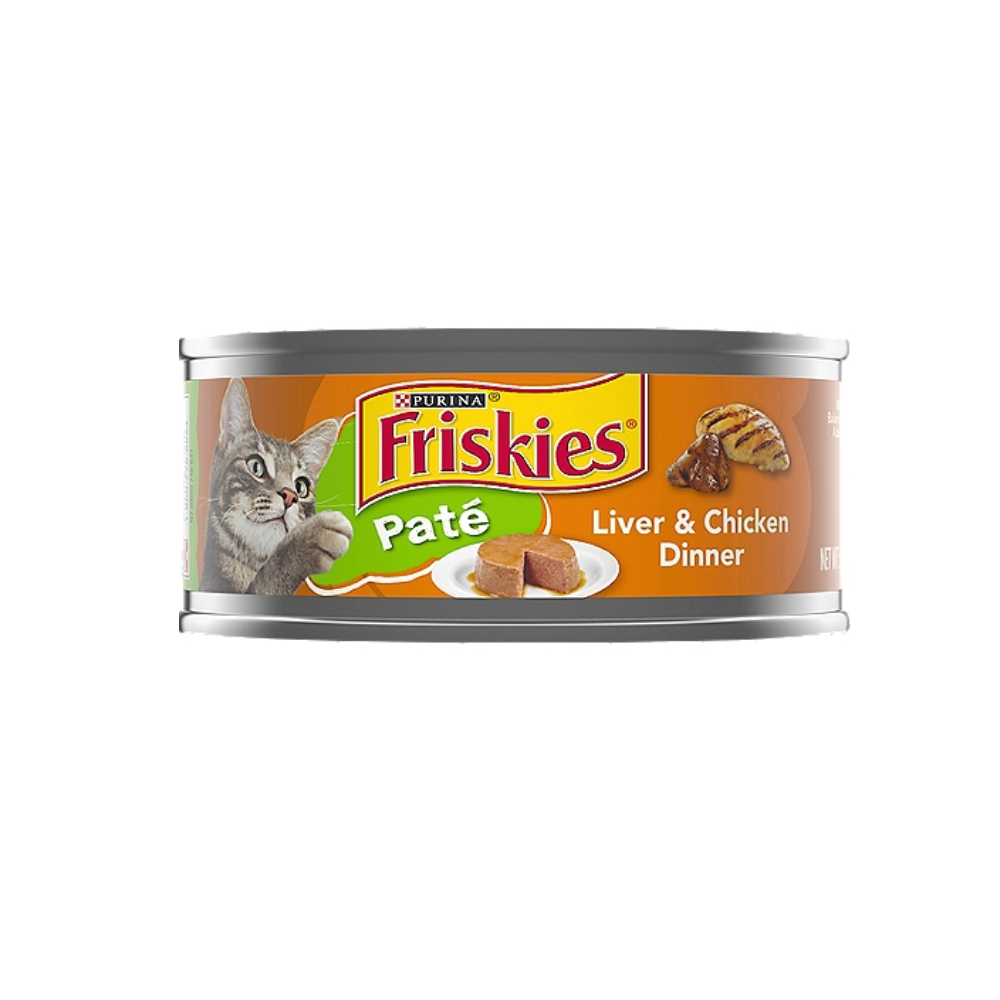 Friskies Paté Liver & Chicken Dinner Cat Can Food 156g - Petco BD