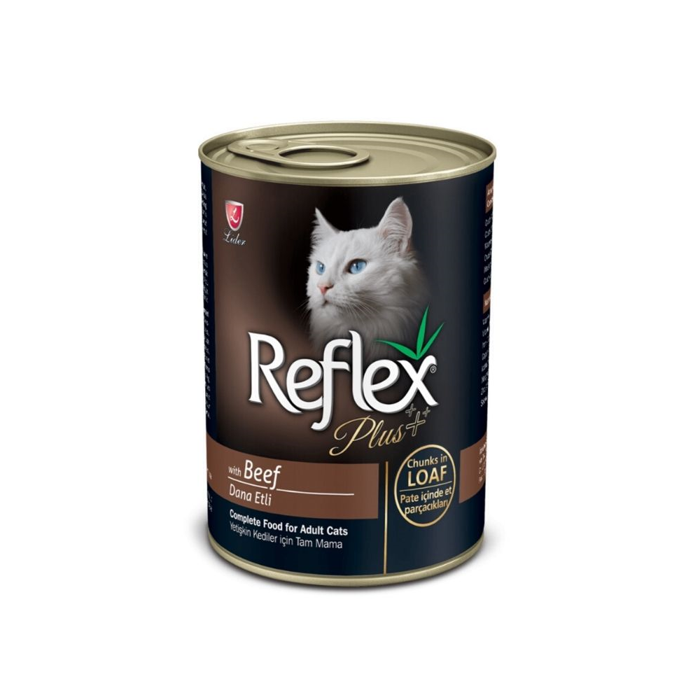 Reflex Plus Adult Cat Can Food with Beef 400gm - Petco BD