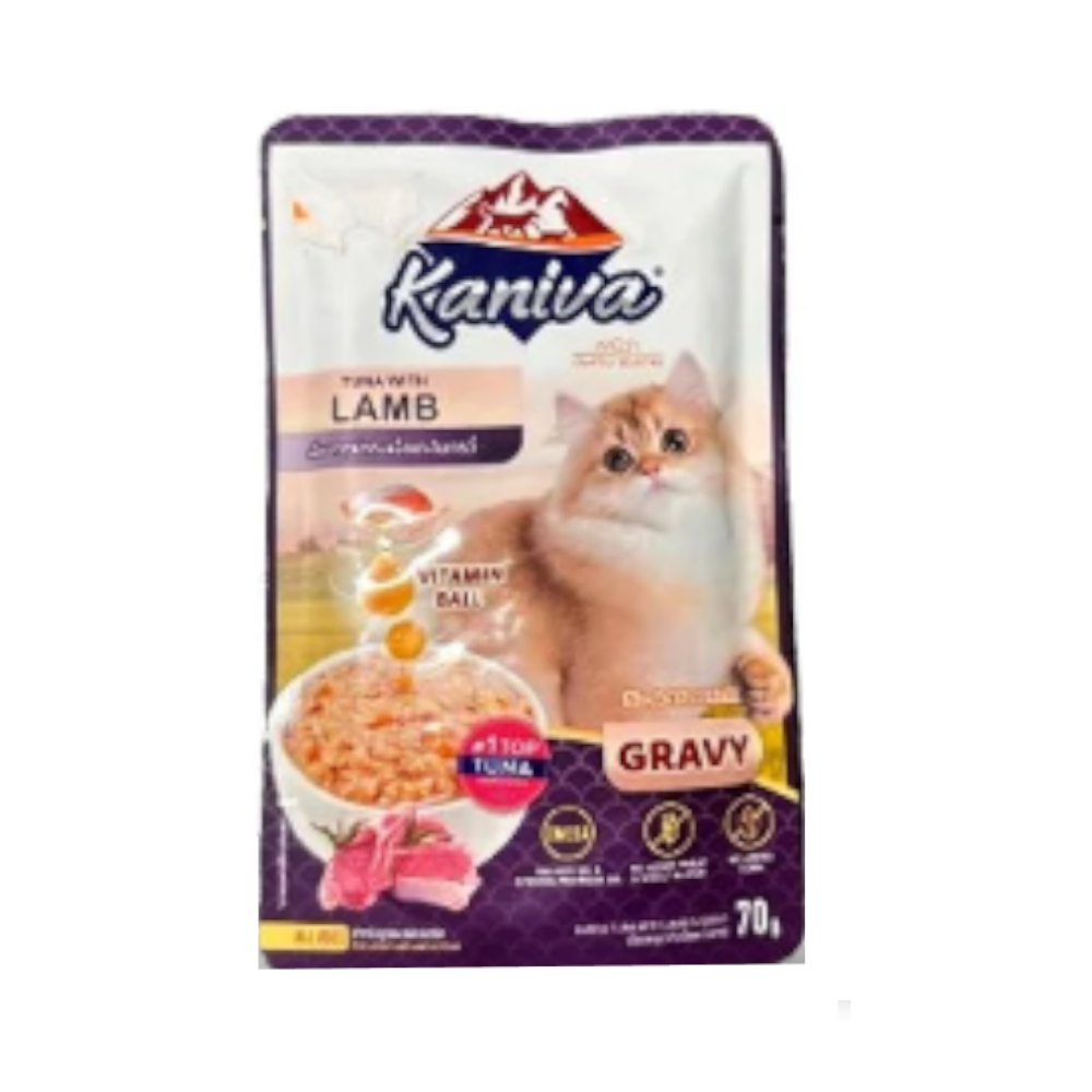 Kaniva Cat Pouch Indoor Tuna With Lamb 70g Gravy - Petco BD