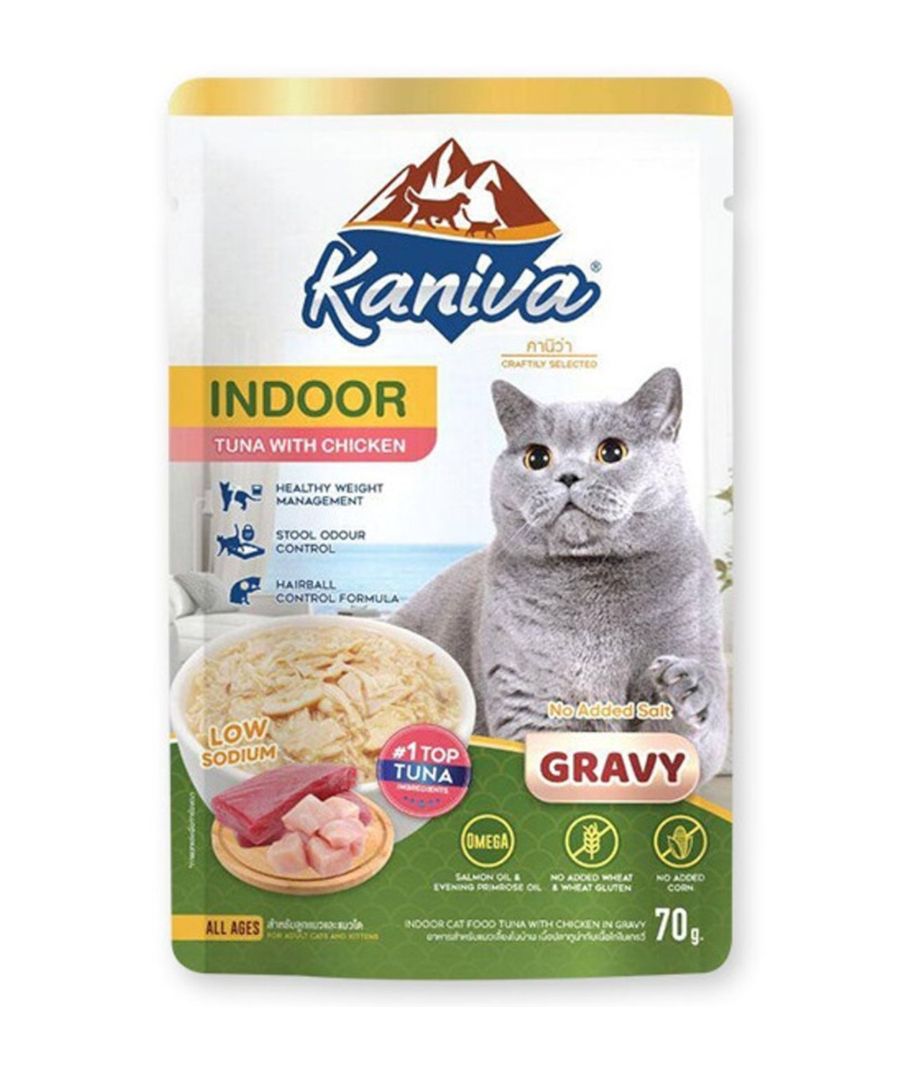 Kaniva Pouch Indoor Tuna With Chicken 70g Gravy - Petco BD