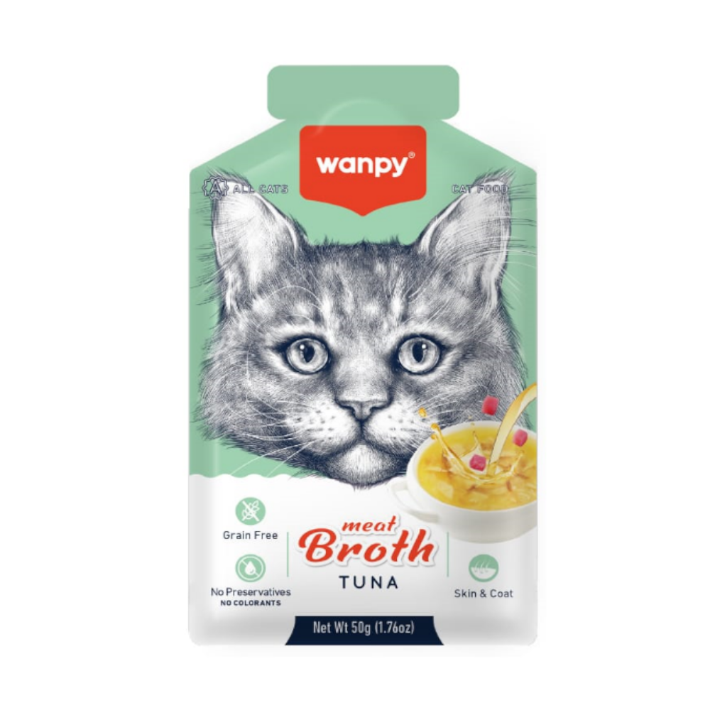 Wanpy Cat Pouch Meat Broth Tuna 50g - Petco BD