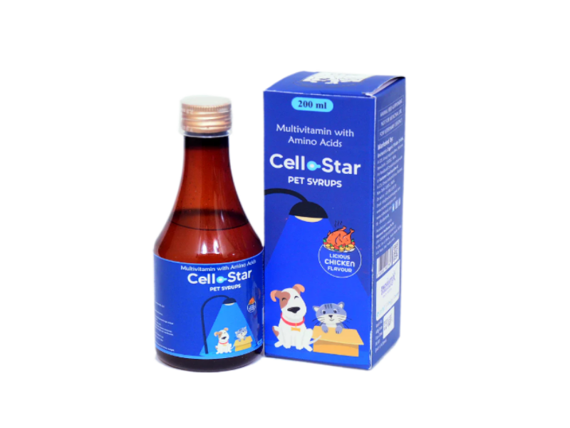 Cello Star Pet Syrup Multivitamin With Amion Acids Chicken Flavour ...