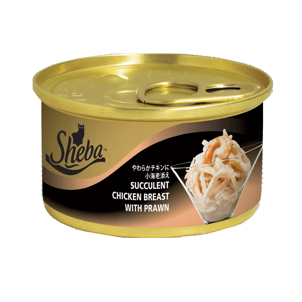 Sheba Can Succulent Chicken Breast With Prawn 85g - Petco BD