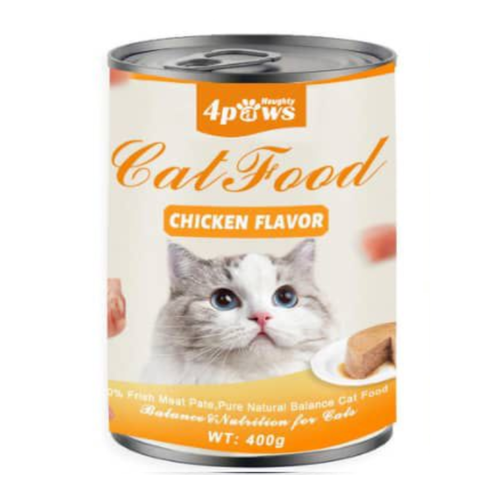 Naughty 4paws Cat Can Food Chicken In Jelly 375g - Petco BD