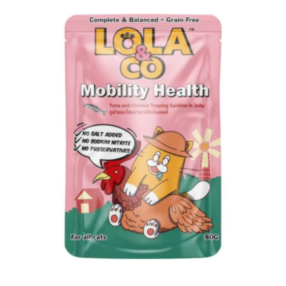 Lola & Co Cat Pouch Mobility Health Tuna & Chicken Topping Sardine In ...