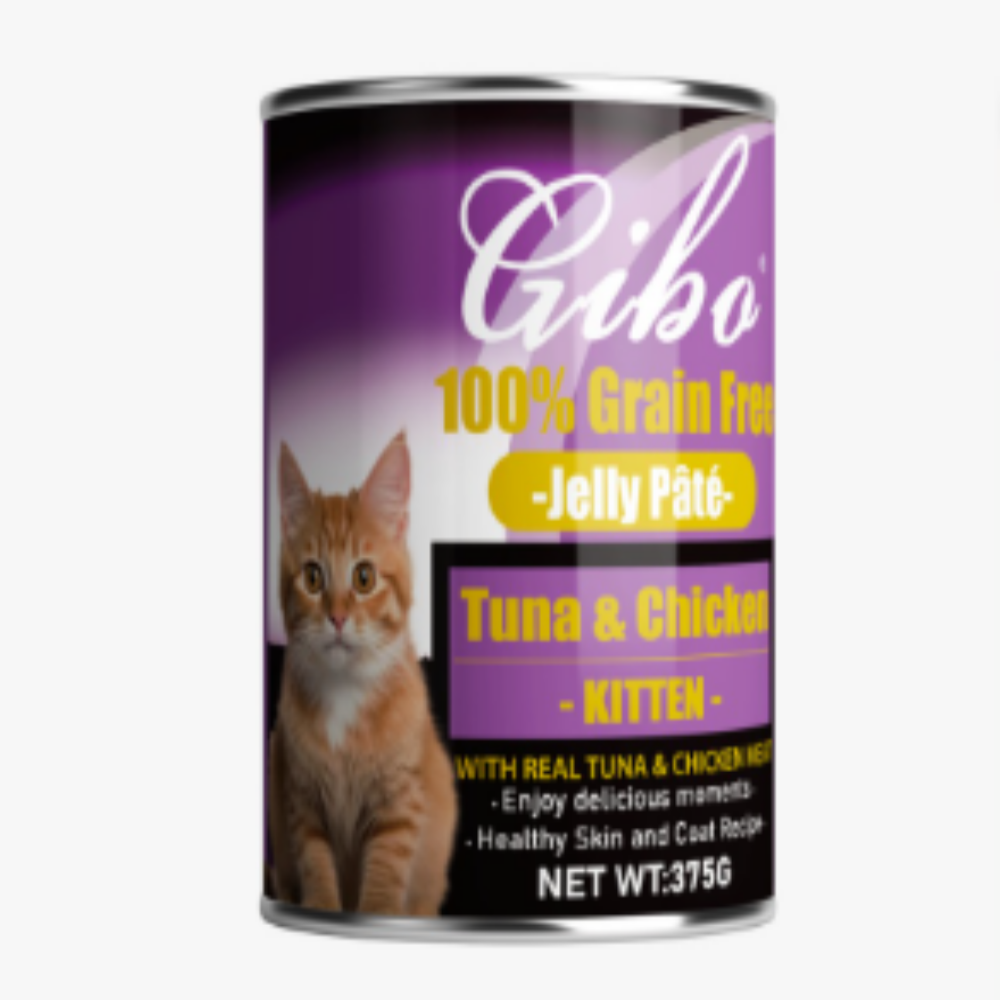 Giba 100% Grain Free Jelly Pate Tuna & Chicken For Kitten 375g - Petco BD