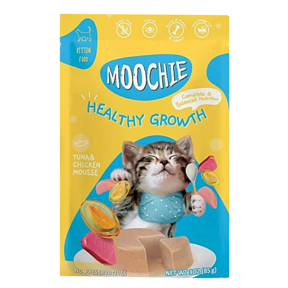Moochie Kitten Pouch Healthy Growth Tuna & Chicken Recipe 70g - Petco BD