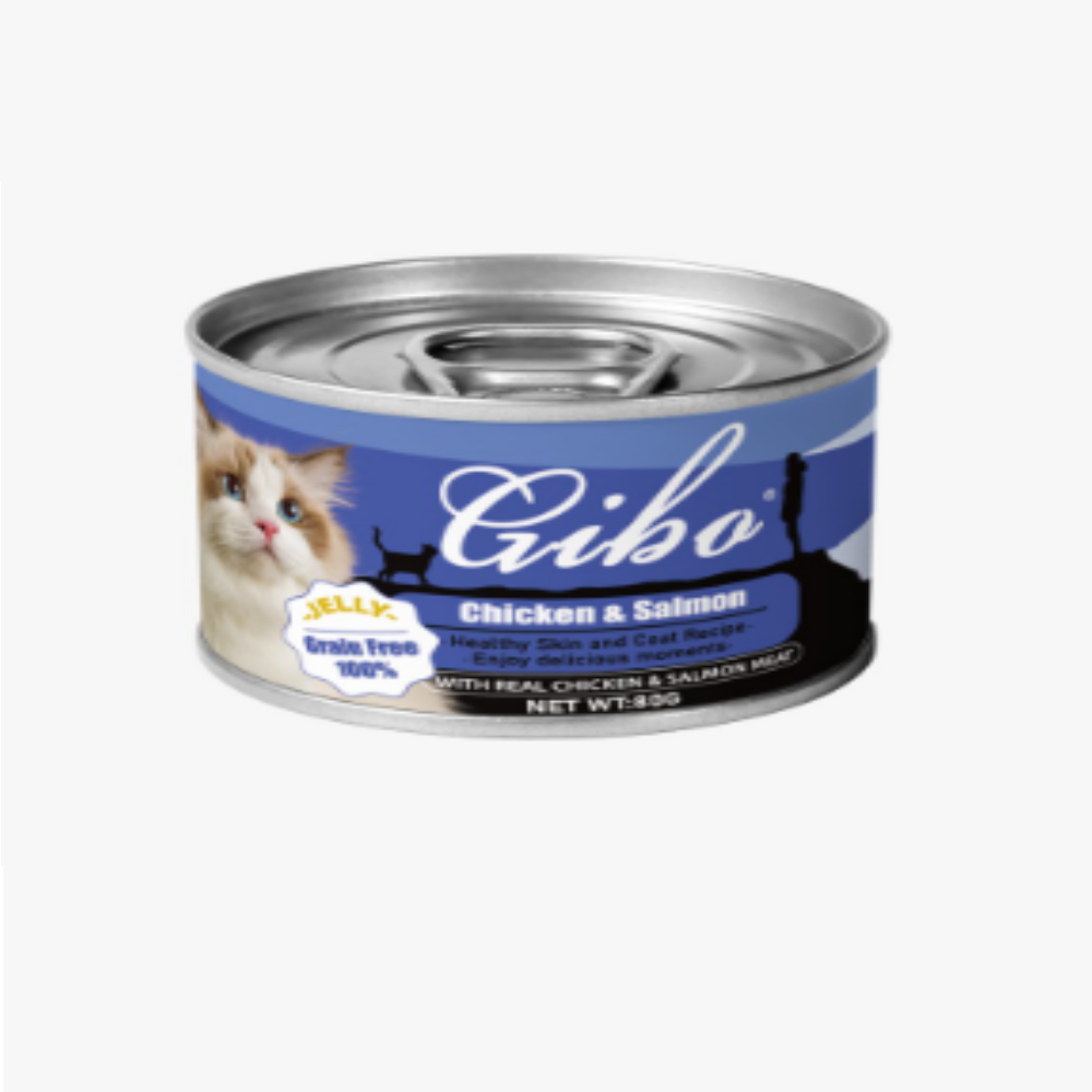 Giba Jelly Cat Can Chicken Salmon 80g - Petco BD