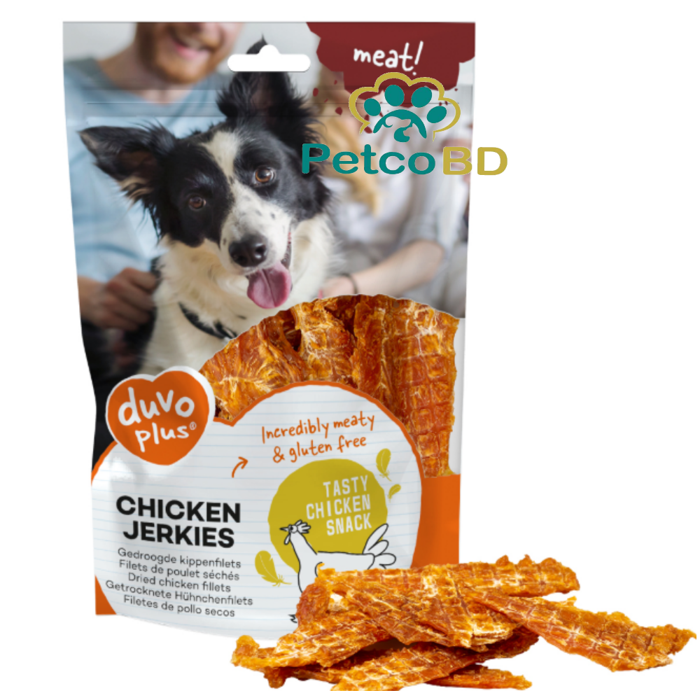 Duvo Plus Chicken Jerkies Tasty Chicken Snack For Dog 100g - Petco BD